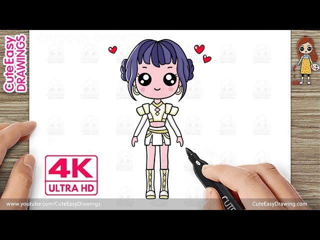 How to Draw Zoey (Kpop Demon Hunters) – Easy Step by Step Tutorial 🎨 - Videos For Kids