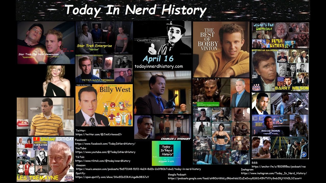 Today In Nerd History Video Podcast for April 16 - YouTube