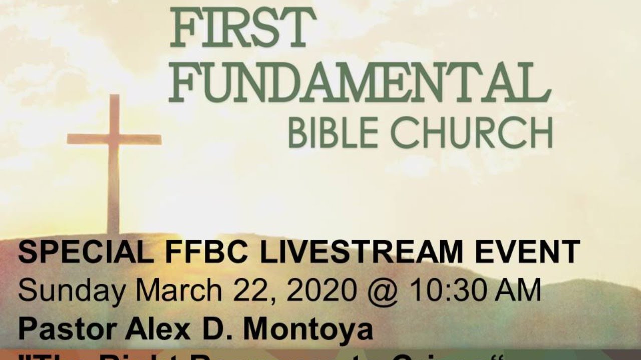 Special FFBC LiveStream Sunday - March 22, 2020 - YouTube