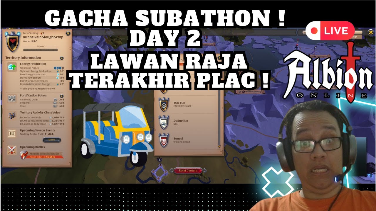 🔴 LIVE SUBATHON GACHA DAY 2 TUKTUK ON TOP LAWAN RAJA TERAKHIR PLAC ...