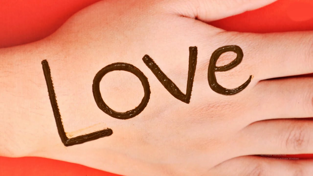 Valentine day love mehndi design | easy mehndi design | mehndi ka ...