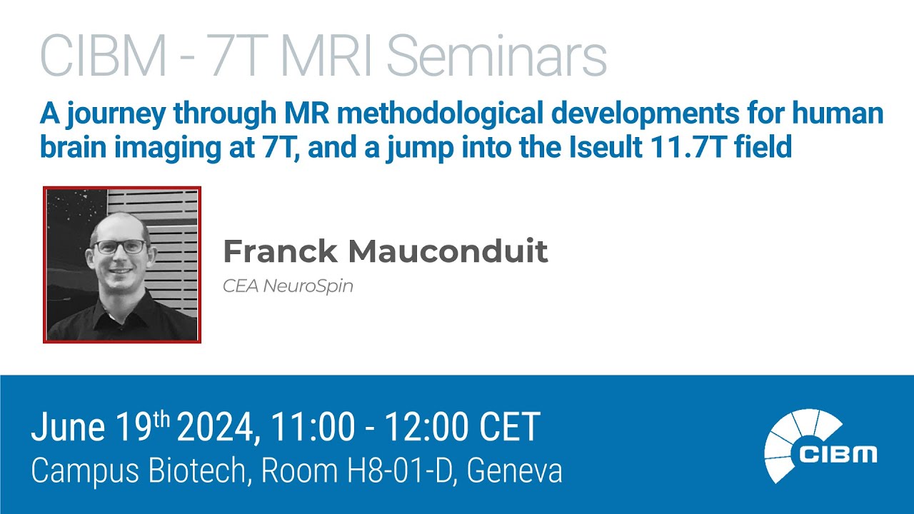 7T MRI Seminar Series with Franck Mauconduit - YouTube