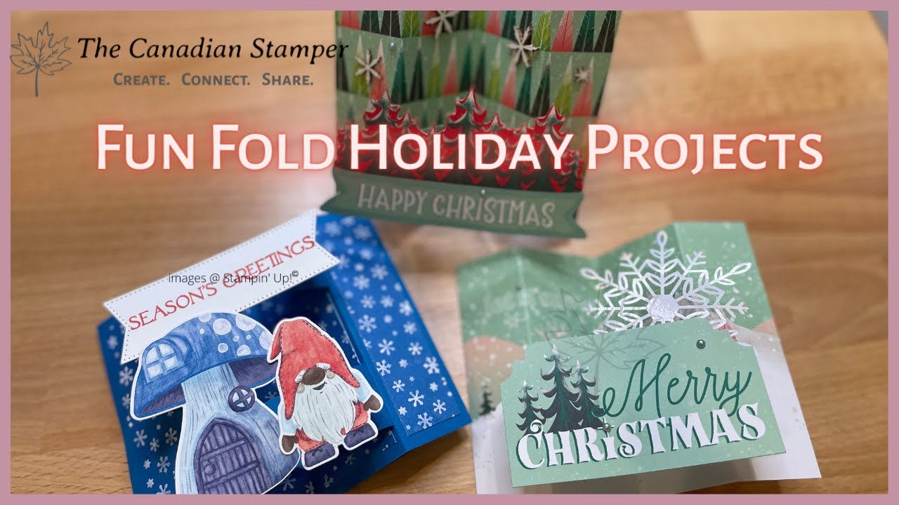 Holiday (or any day) Fun Fold Tutorials plus a sneak peak - YouTube