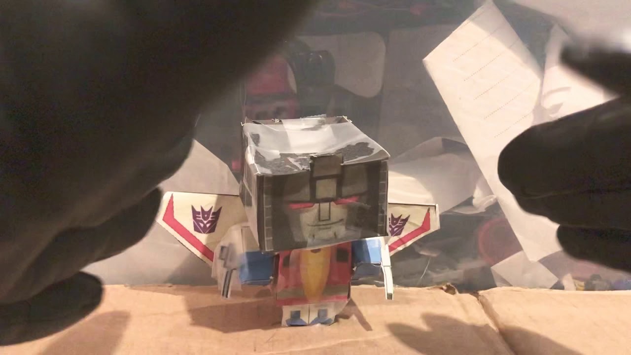 Starscream review Transformers G1 Starscream papercraft - YouTube