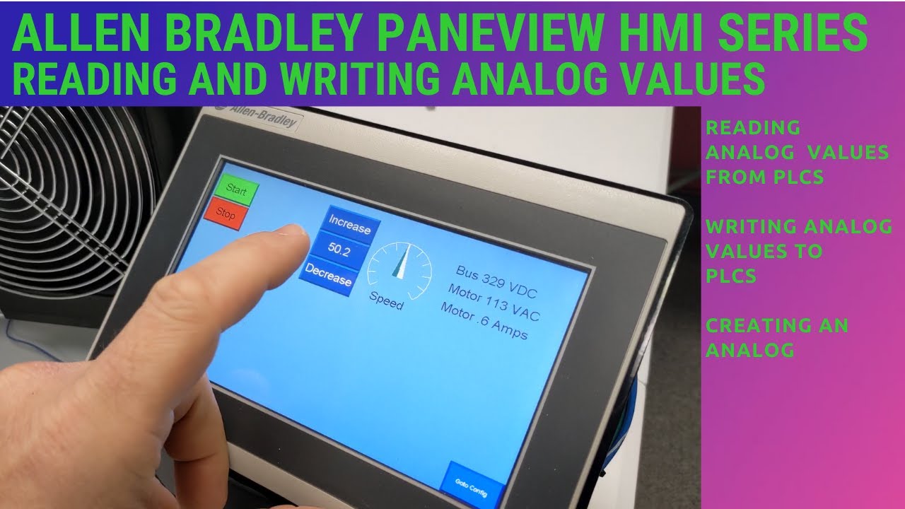 Analog Values on a Panelview 800 HMI - YouTube