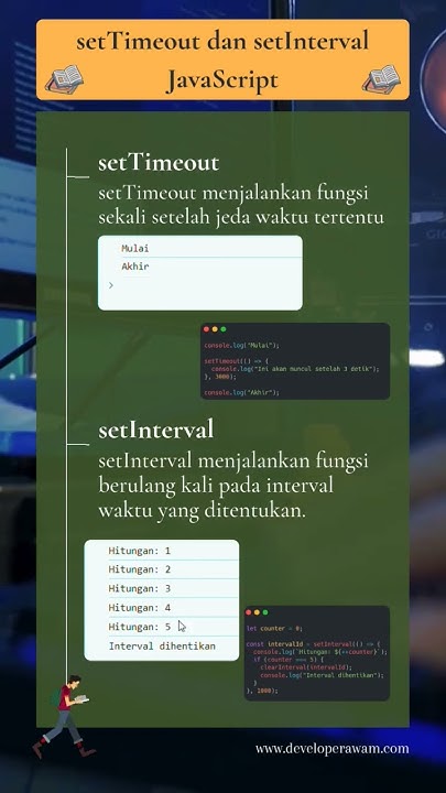 Settimeout Dan Setinterval Dalam Javascript Javascript Settimeout Setinterval Coding 6003