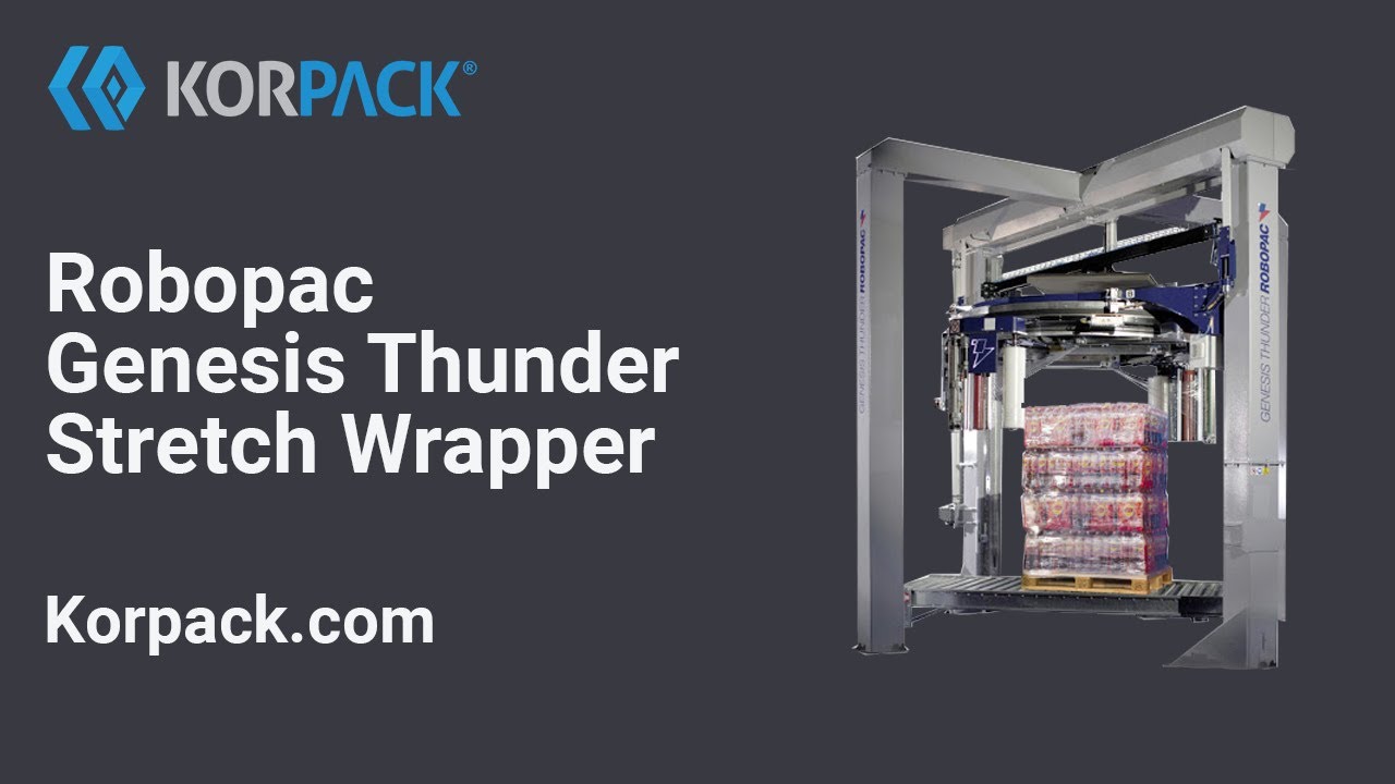 Robopac Genesis Thunder Stretch Wrapper from Korpack - YouTube