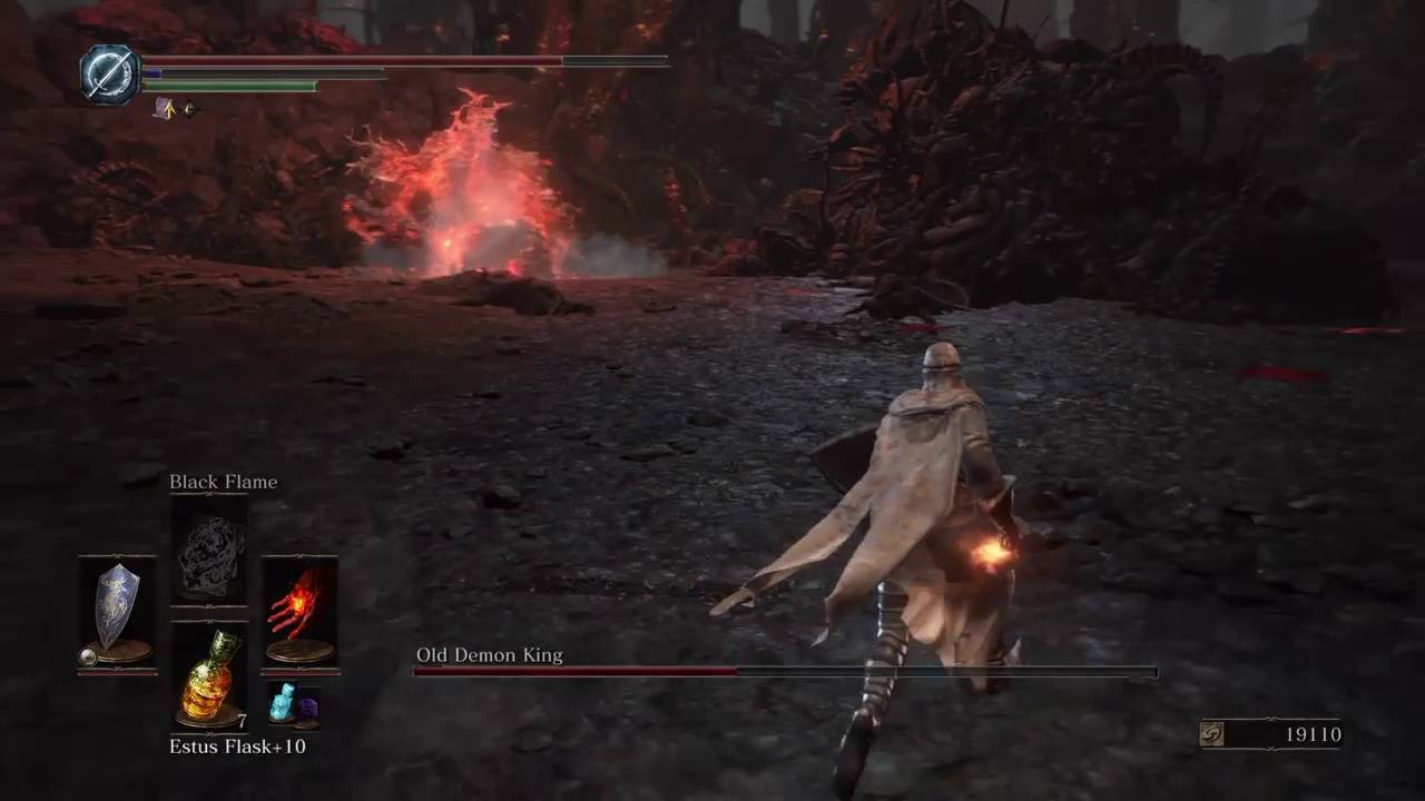 Dark Souls 3 NG+ Pyromancy Challenge #7 - Old Demon King using only ...