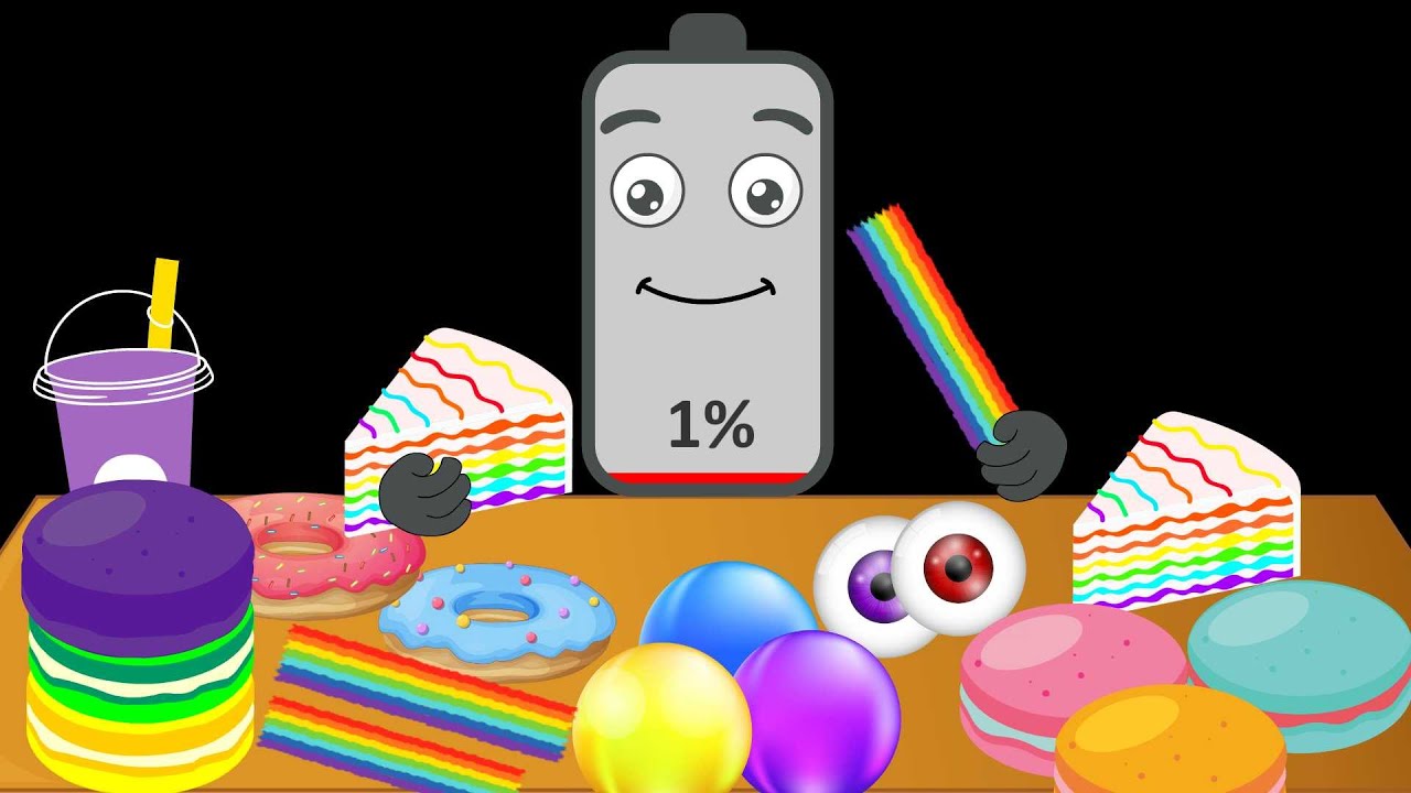 Battery Overcharging By Eating Rainbow Desserts | Asmr Mukbang ...