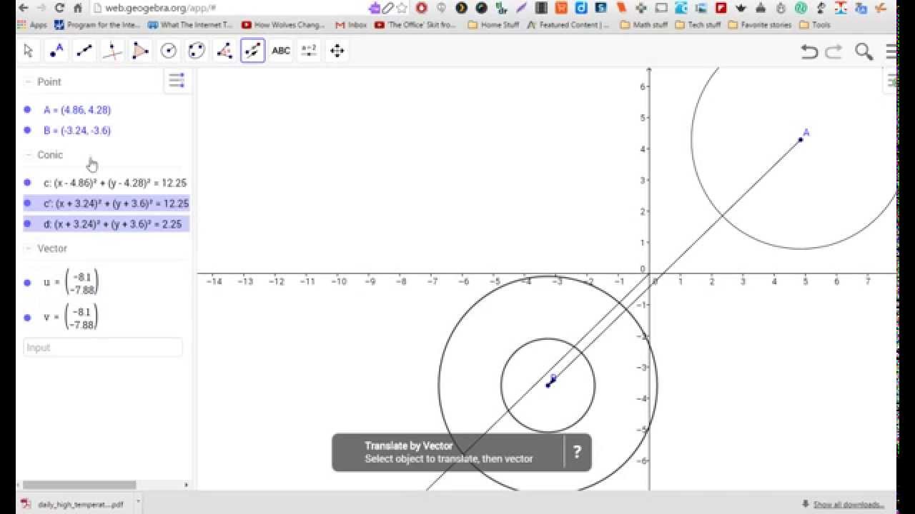 CHS Math - All circles are similar proof on Geogebra - YouTube