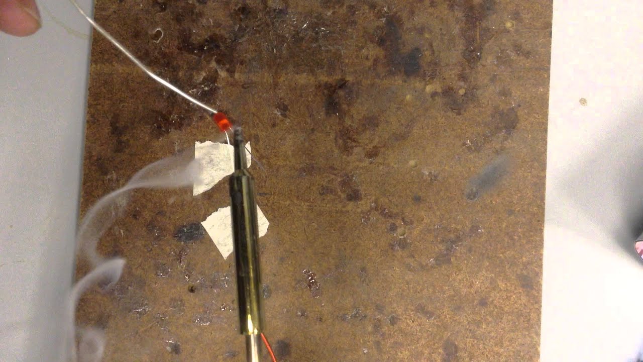 How to solder fly leads to an LED - YouTube