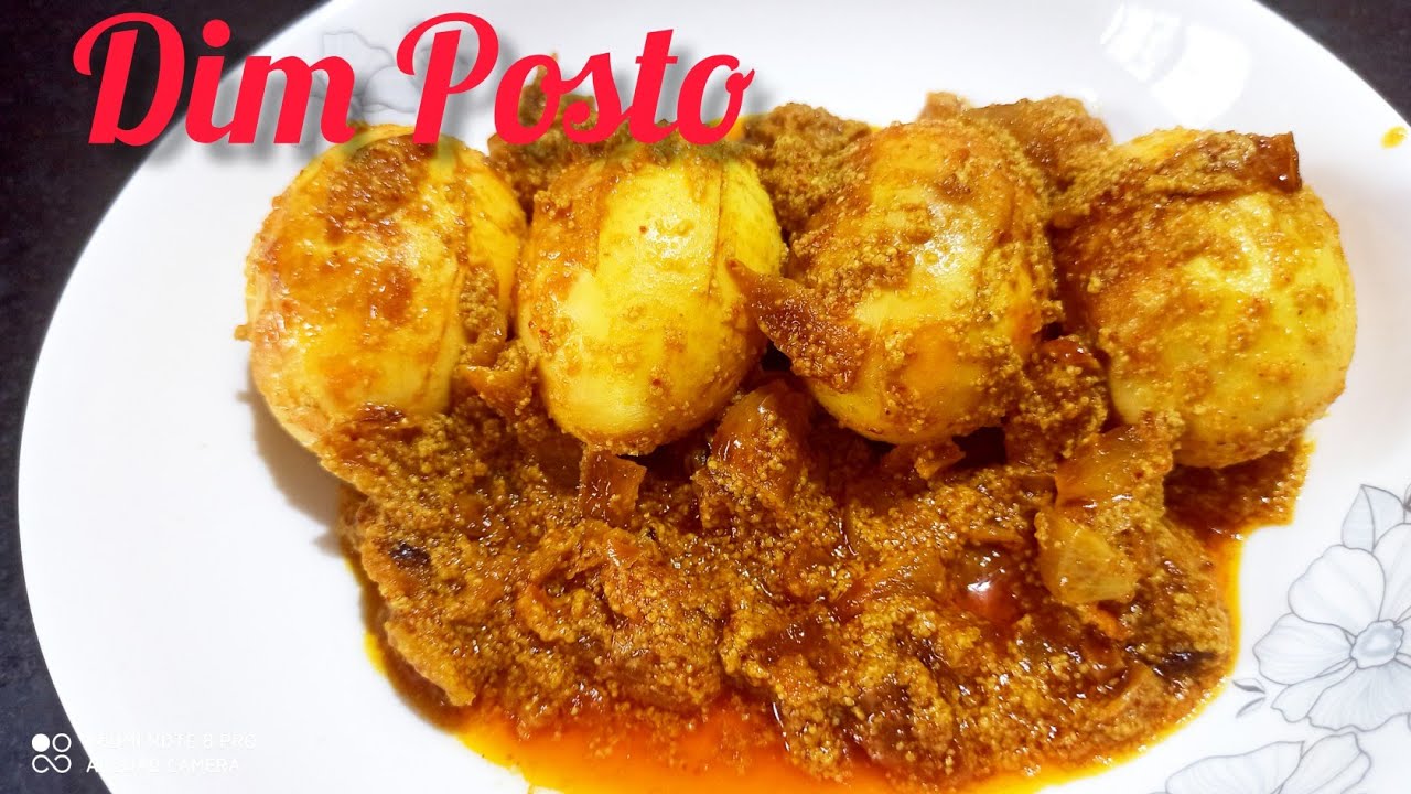 Dim Posto Bengali Recipe || Egg Curry recipe|| Egg Recipe - YouTube