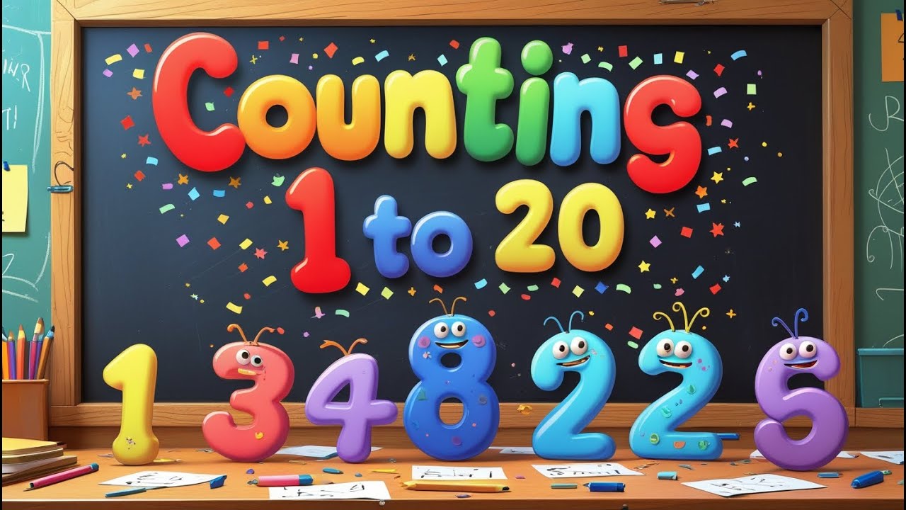 Let’s Count to 20 – A Fun & Catchy Number Rhyme for Kids! 🌟🌈 - YouTube