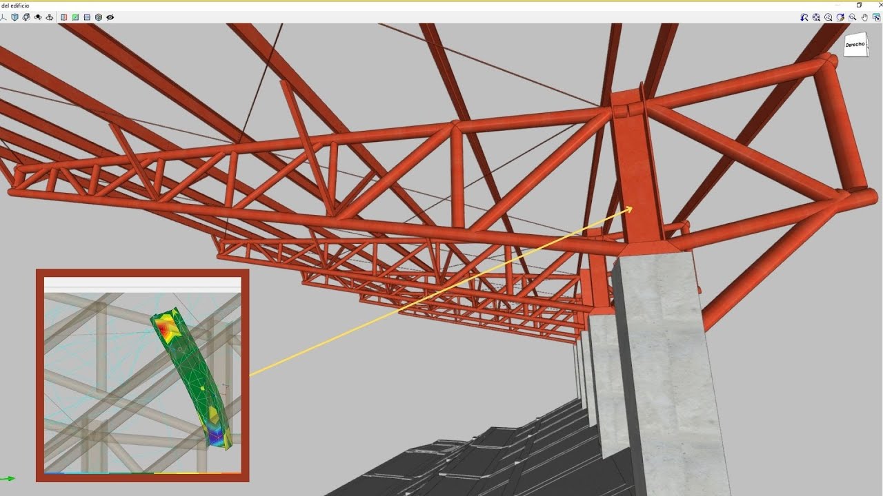 CERCHA EN VOLADIZO | Elementos Finitos tipo Lámina | Rigidizadores ...