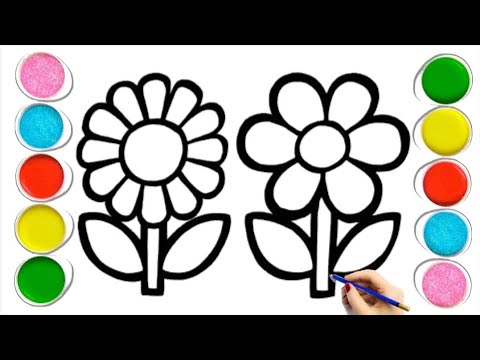 Bunga Cantik Menggambar, Melukis, Mewarnai untuk Anak dan Balita ...