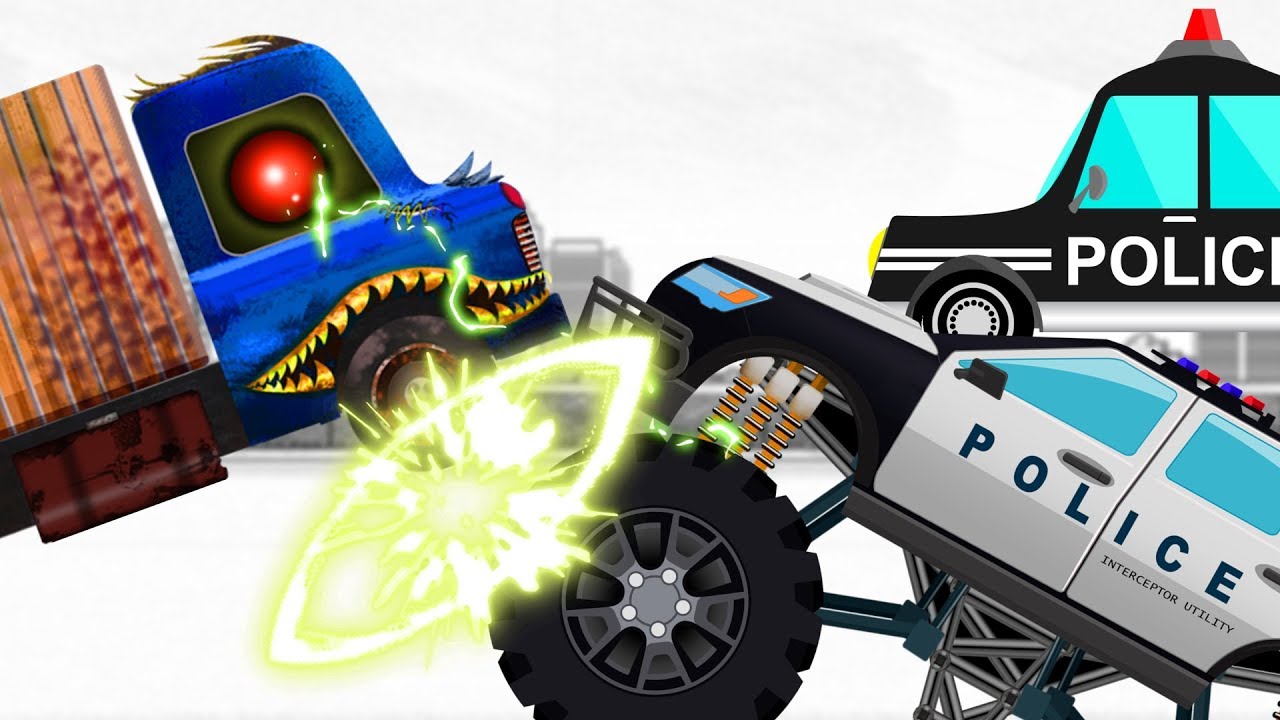 Evil VS Good Vehicles | Scary Truck | Police Monster Truck | Police Car ...