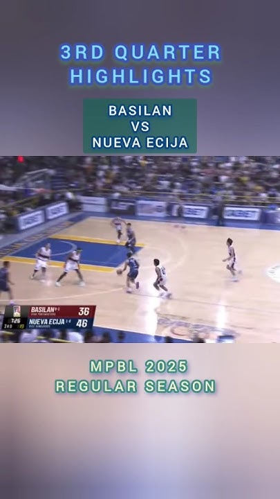 3RD QUARTER HIGHLIGHTS: BASILAN VS NUEVA ECIJA + MARCH 15 2025 + MPBL 2025 REGULAR SEASON - YouTube