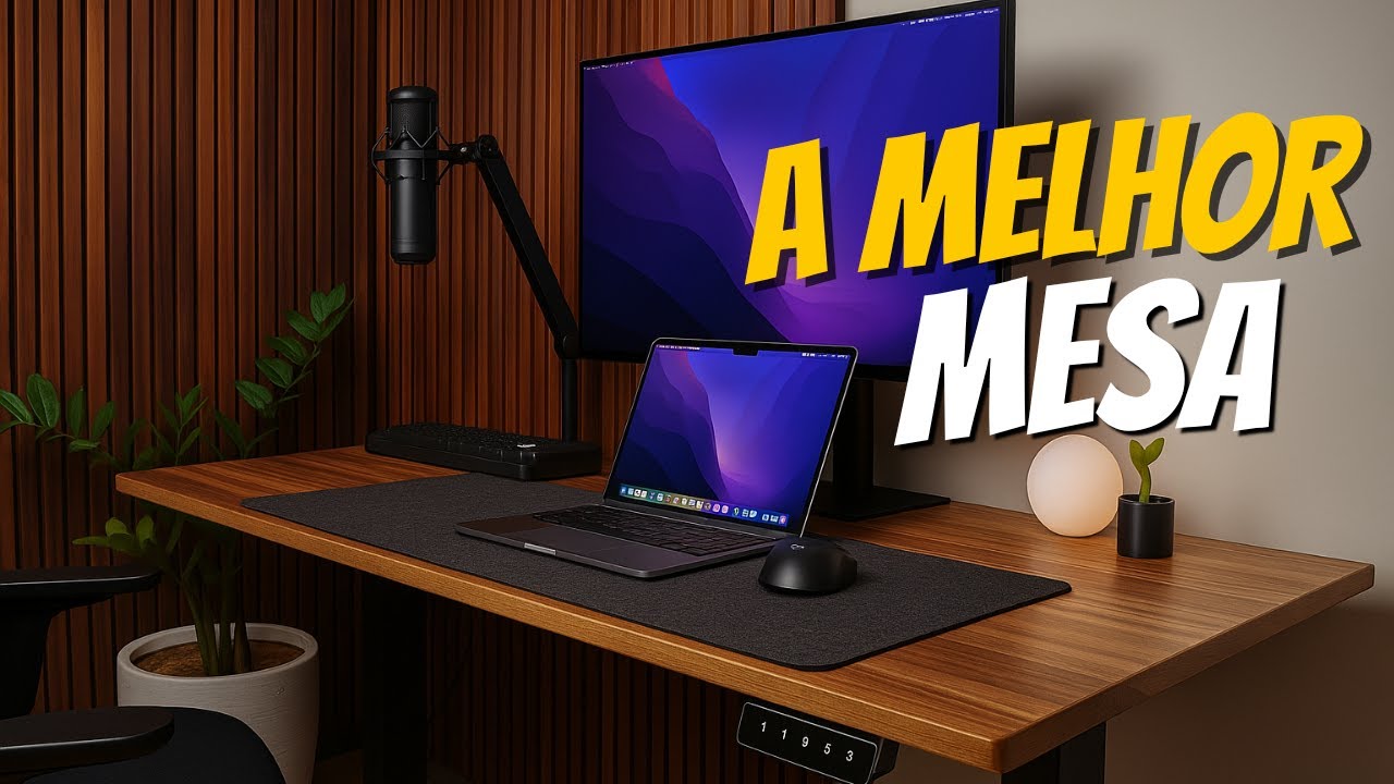 Mesa Com Regulagem de Altura Elétrica em Madeira Teca - YouTube