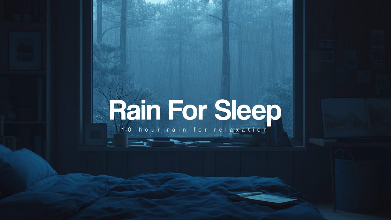 10 Hour Indoor Rain For Sleeping || Relaxing Rain Ambience || Healing ...