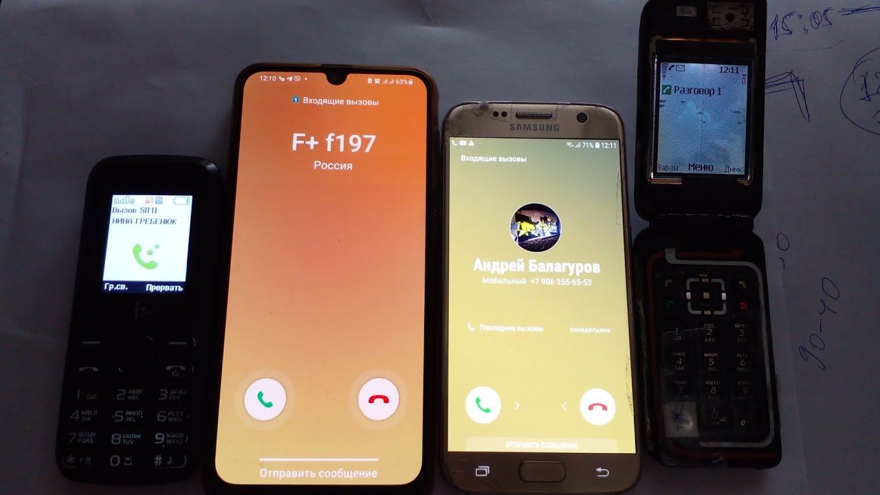 Samsung galaxy s7 & A30 incoming calls Nokia 7270 F+f197 oncoming calls ...