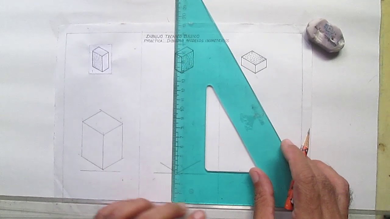 DIBUJO TÉCNICO - CAJA CAJÓN O CUBO ISOMETRICO - YouTube