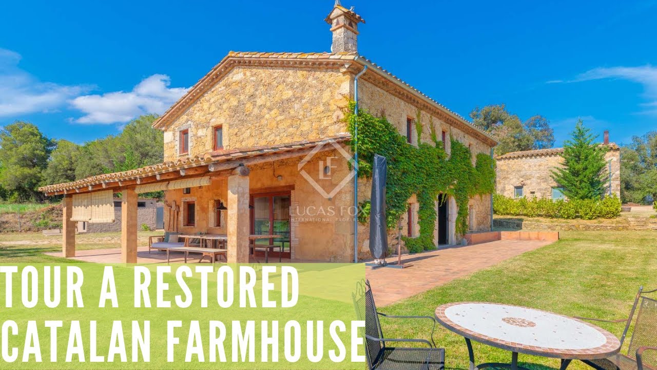Inside Tour of a Restored Catalan Farmhouse - YouTube