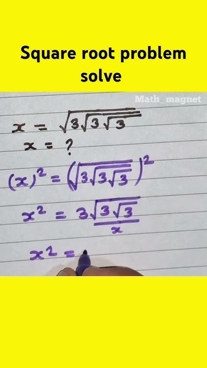 Square root problem solve #maths #shortsfeed #mathstricks #mathematics #easymathtricks # ...