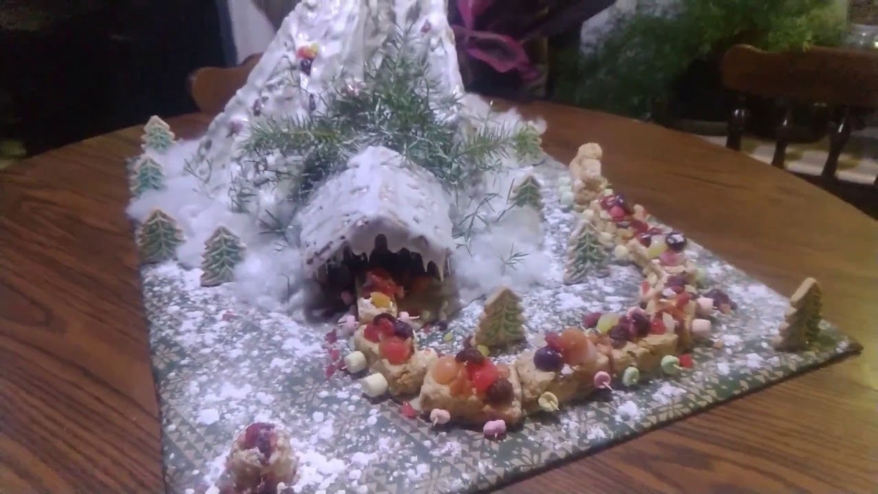 Big Rock Candy Mountain Gingerbread House - YouTube