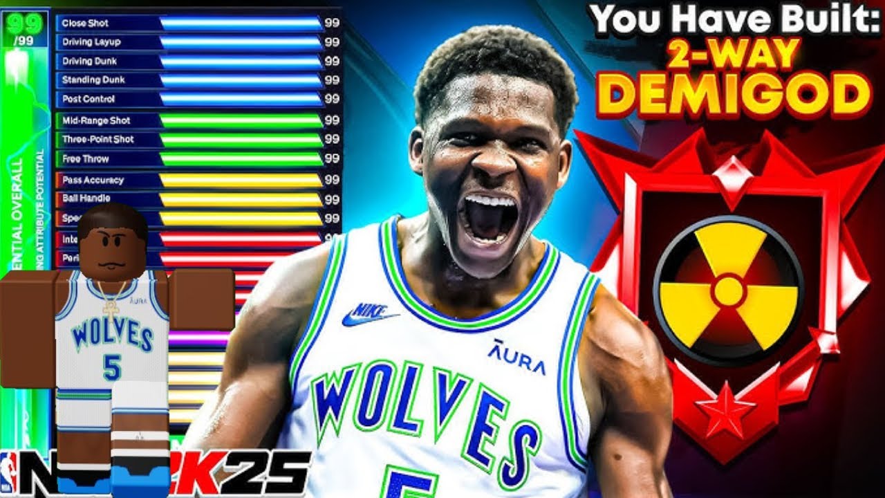 BEST ANTHONY EDWARDS BUILD ON ROBLOX BASKETBALL | Simple Basketball 2 ...