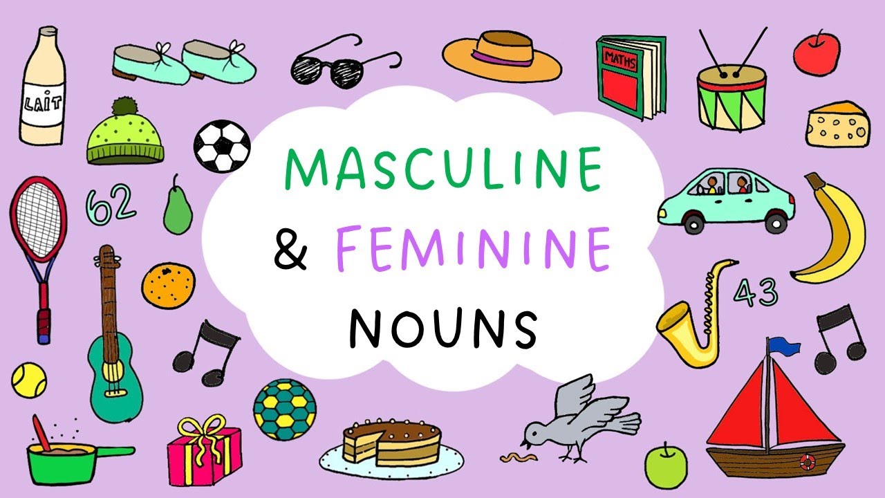 MASCULINE FEMININE NOUNS in French - YouTube