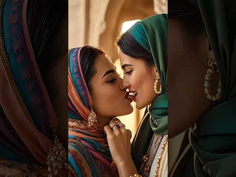 Lovely kiss of hijab shy women Sweet kiss of nurse angel women 01 #romance #romantic #woman #nurse