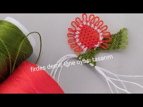 709- naylon iple iğne oyası karpuz 🍉 çekirdeği modeli anlatımlı yapılışı