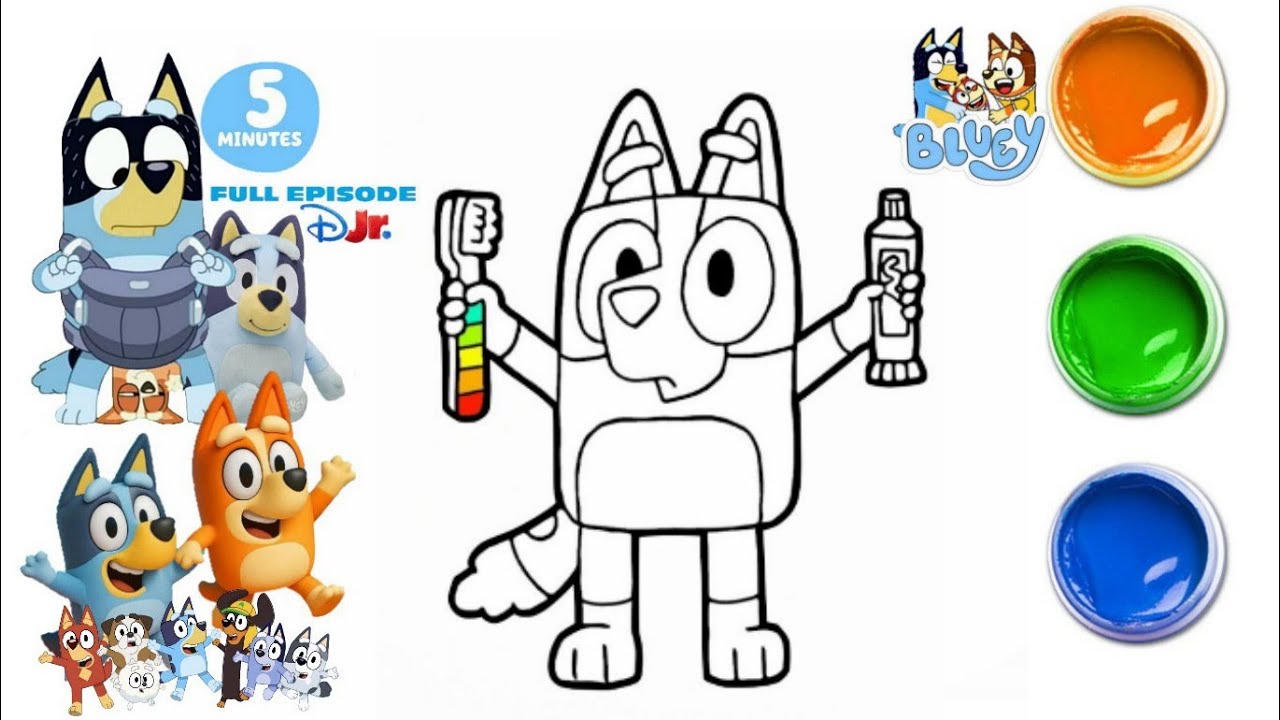 How to Draw Bluey | Bluey's Full Episodes | Learning With Bluey and ...