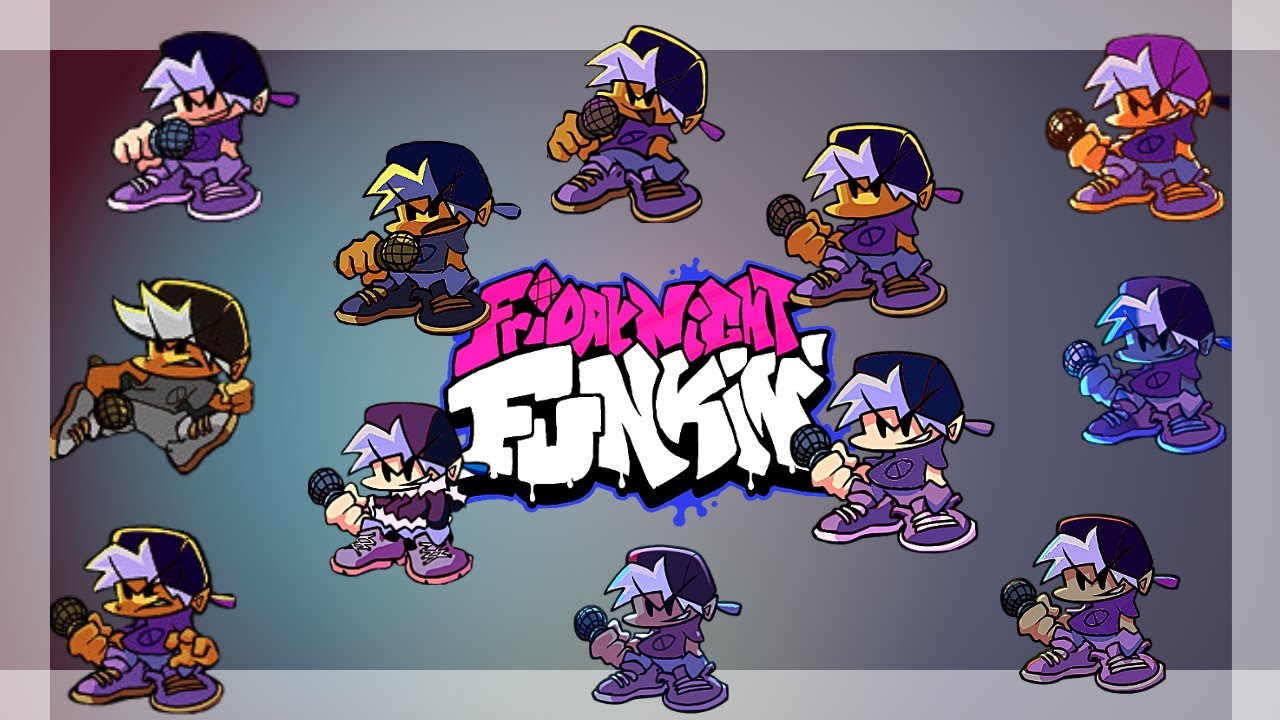 fnf indie cross bf recolor show off - YouTube