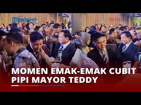 Viral Momen Emak emak Cubit Pipi Mayor Teddy, Ia Langsung Berpaling dan Mata Melotot