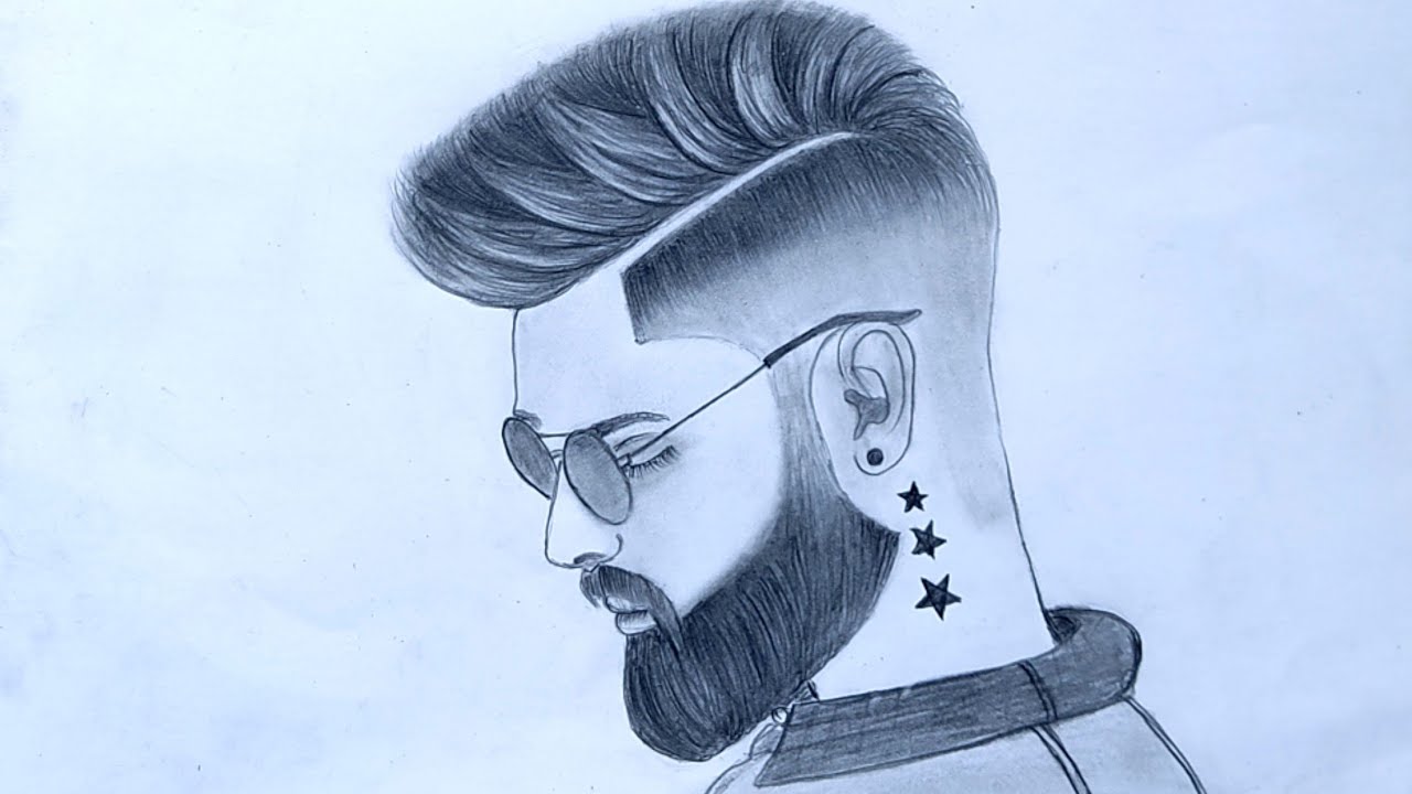 How to draw a beautiful boy hair style//pencil sketch boy face drwing ...