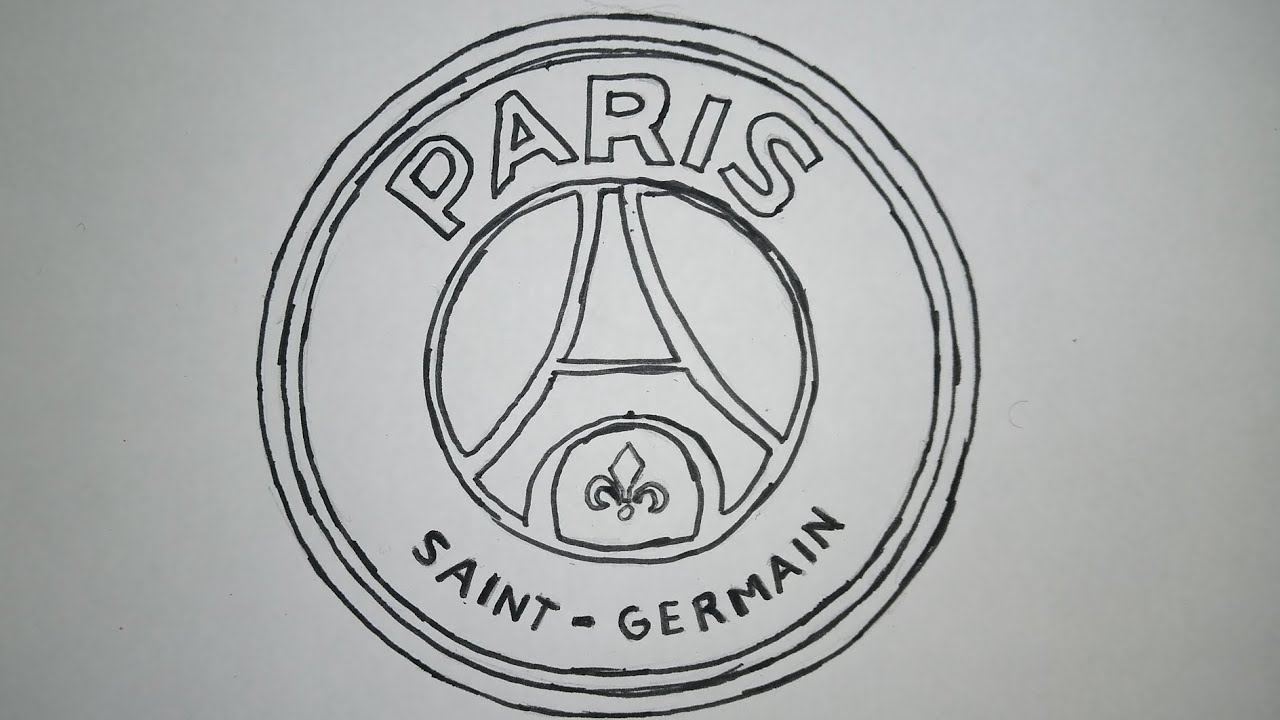 Dibujo Escudo PSG - MaxAdoPro Arts - YouTube