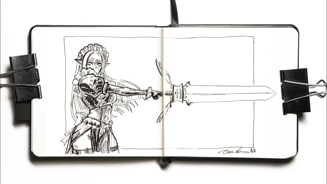 HEAVY | INKTOBER | day 9 | speed drawing | aa.chernyshov - YouTube