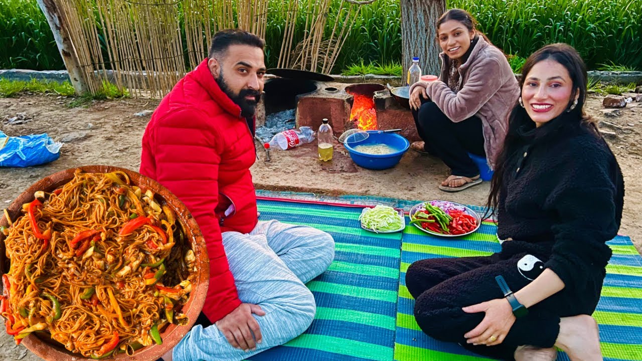 Making Noodles 🍜 at Motor 🤤😍 | Raman & paji making noodles 🍝 | Jass Vlogs - YouTube