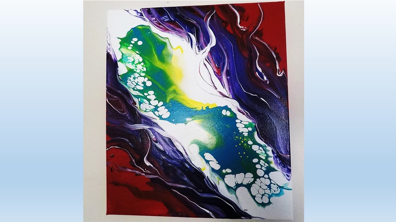 Blow Out done Differently / Abstract Fluid Art / Paint Pouring - YouTube
