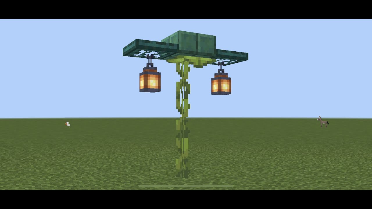 how to build a nice lamp post in minecraft - YouTube