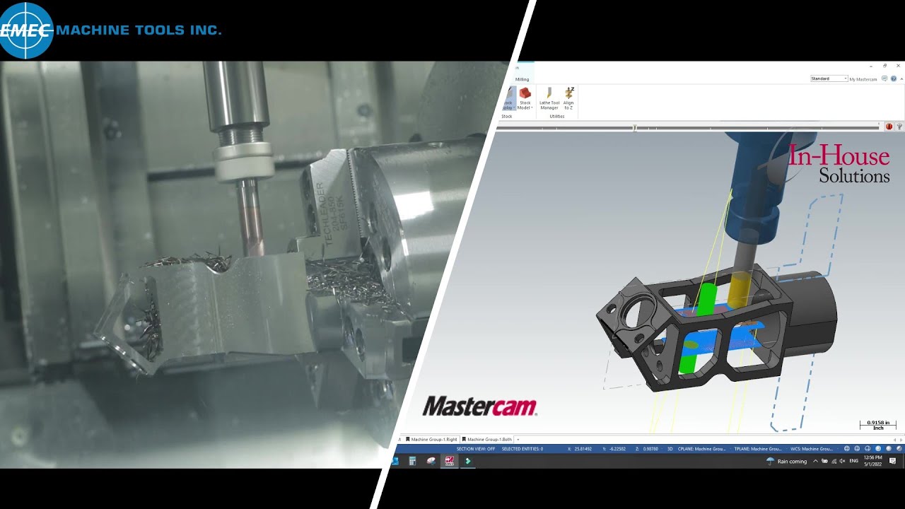 Mastercam Mill-Turn Demo on a Okuma Multus B250II - YouTube