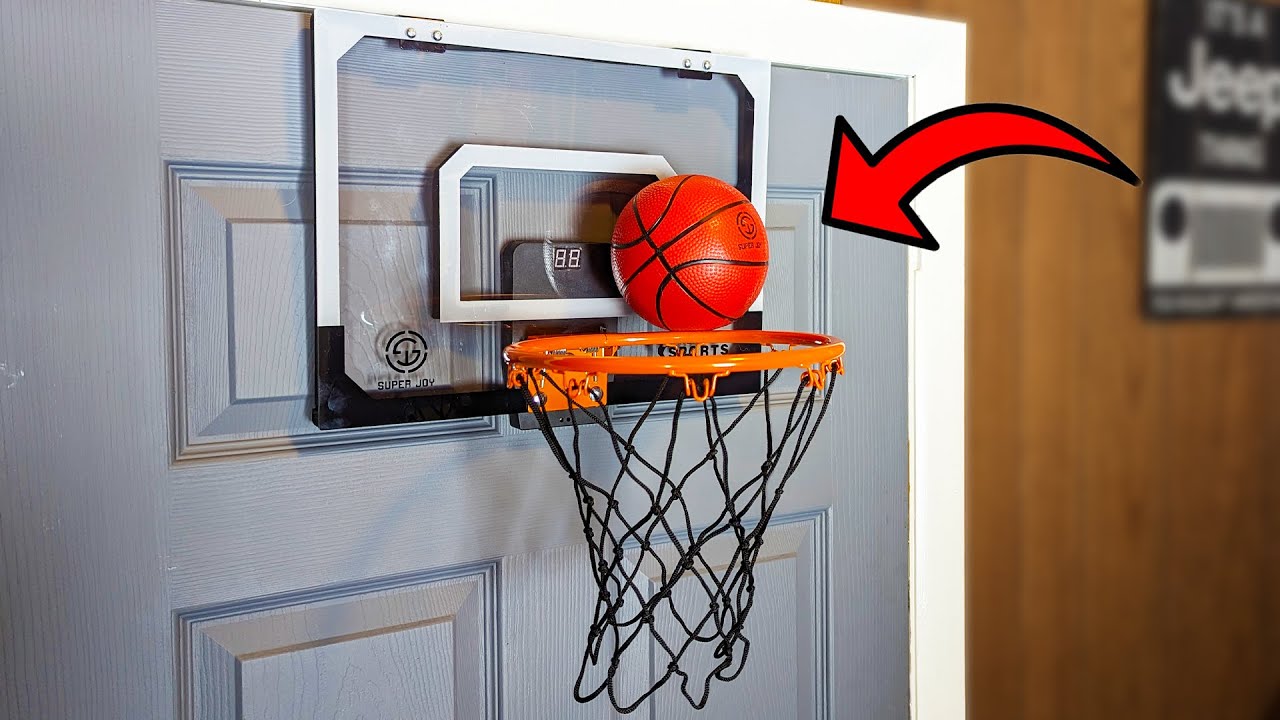 Take a Break and Shoot Some Hoops With THIS Door Basketball Hoop - YouTube