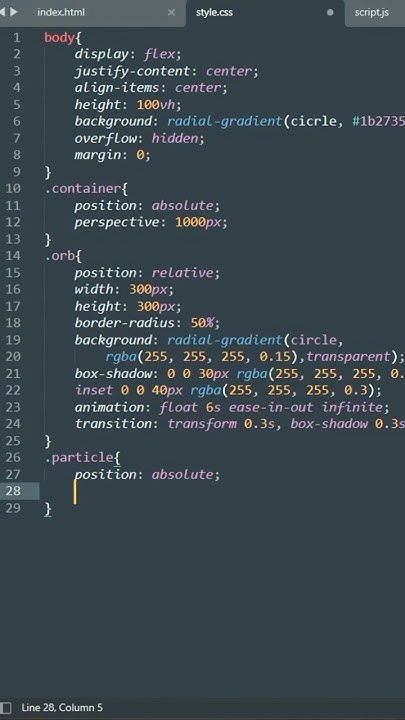 3D orbits Animation | HTML, CSS & JS - YouTube