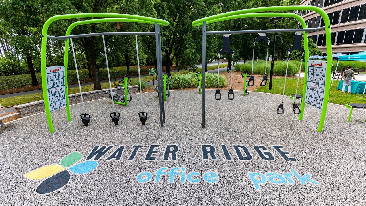 KOMPAN Fitness Site - Water ridge office park - YouTube