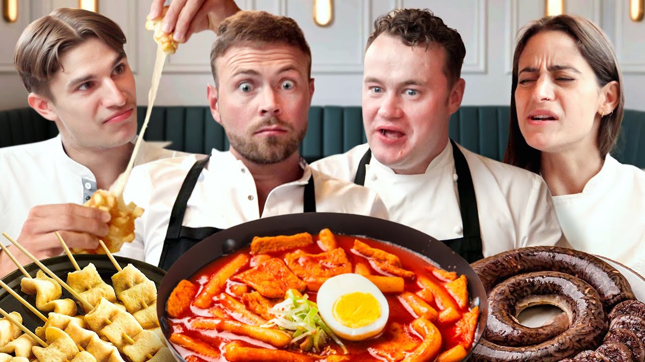 British Chefs try Korean Street Food for the first time! (ft. Fallow ...