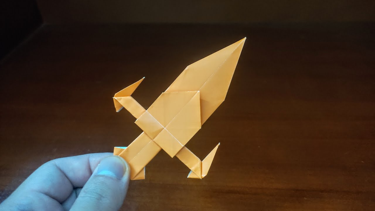 How To Make An Origami Machine Sword Easy Step By Step - YouTube