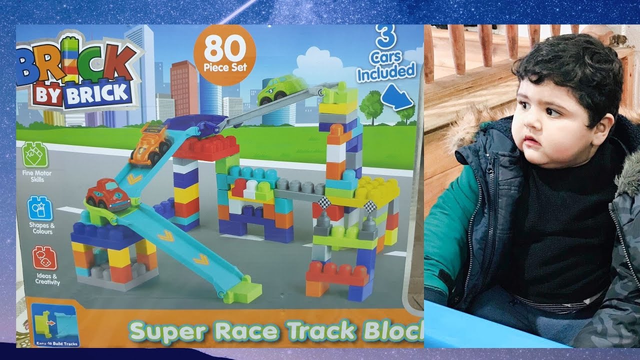 SUPER RACE TRACK BLOCKS BUILD BRICK BY BRICK AND PLAY WITH CARS - YouTube