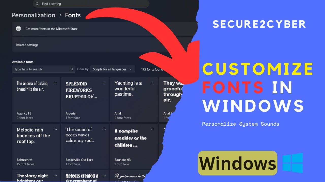 How To Customize Fonts in Windows 11 | Install & Change System Fonts ...