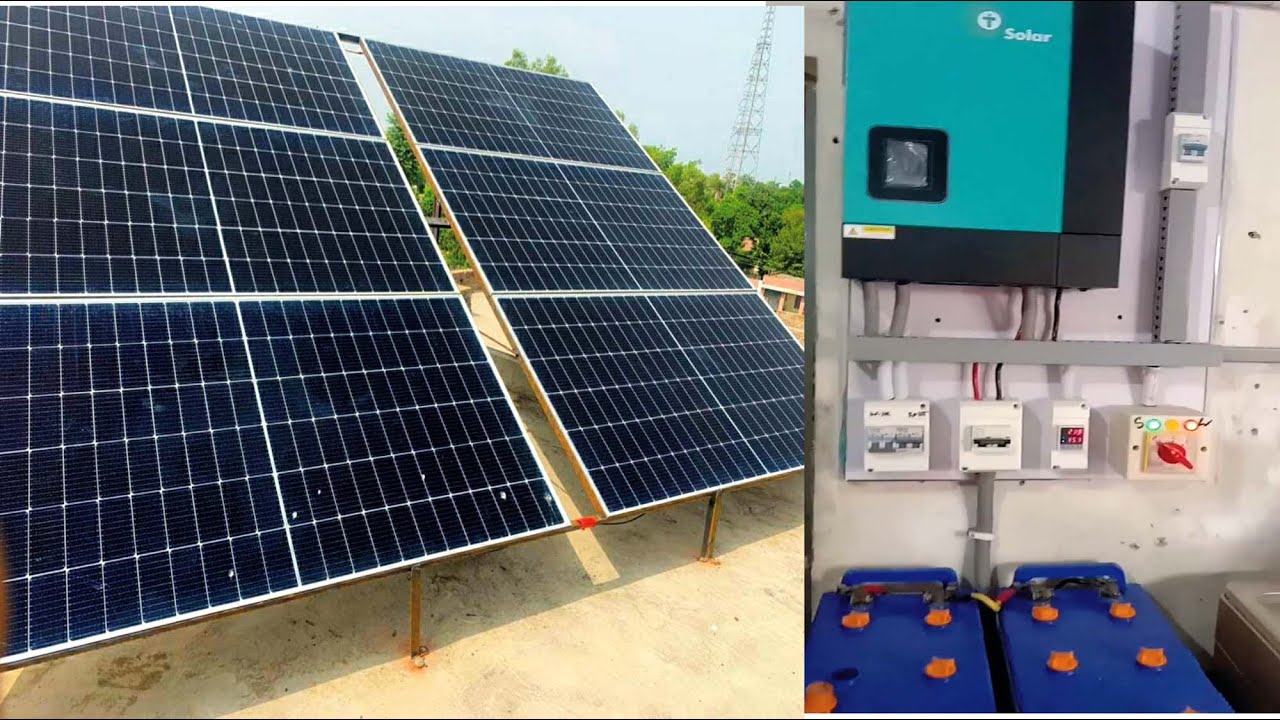 3KW Solar system installation with One Tesla infini 3KW Solar Inverter ...